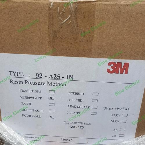 Jual 3M Jointing 92-A25-IN Splicing Kit 4x120mm 1KV Resin Cor Kabel 3 M ...