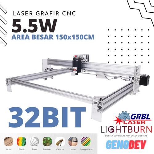 Jual Mesin Laser CNC Cutting & Engraving 5.5W Rangka 150x150cm 32Bit ...