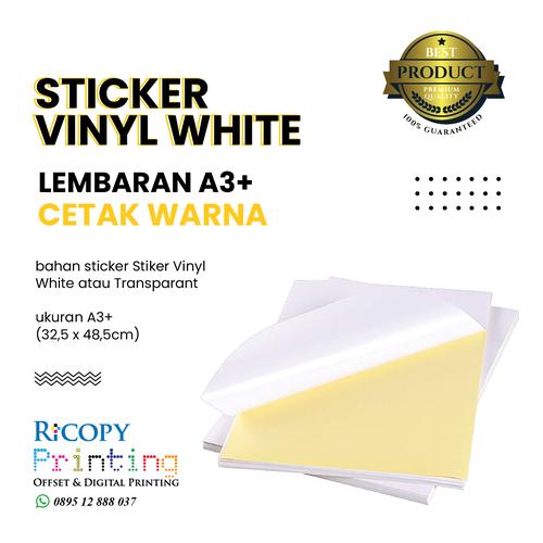 Promo Sticker Vinyl White (Putih) Lembaran A3+ Cetak warna - Jakarta ...