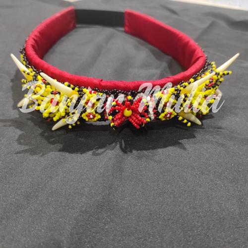 Jual bando bandana taring manik dayak kalimantan - Hitam, sesuai stok ...