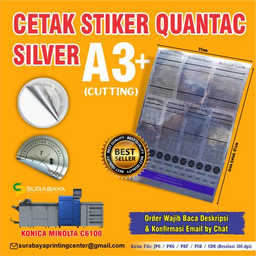 Jual CETAK STIKER PRODUK LABEL VINYL SILVER + CUTTING UKURAN A3+ MURAH ...