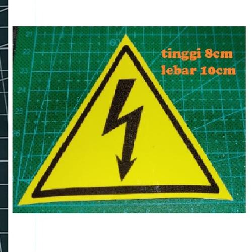 Jual Stiker sticker listrik AWAS TEGANGAN TINGGI 10x10cm murah ready ...