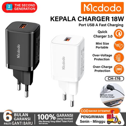 Jual Kepala Charger MCDODO For iPhone Android USB 18W Fast Charging CH ...