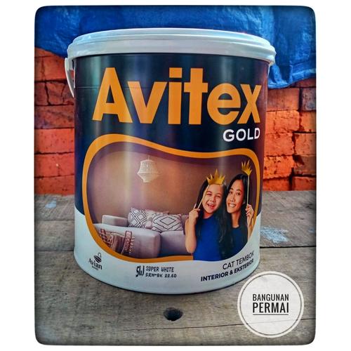 Jual CAT TEMBOK AVITEX GOLD INTERIOR DAN EXTERIOR SUPER WHITE 5KG ...