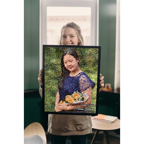 Jual Edit Foto Mozaik dengan Frame/Bingkai Minimalis Ukuran 20R 50x60cm ...