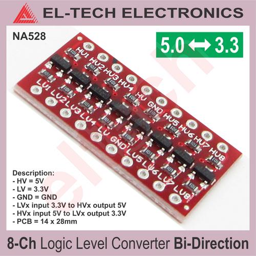 Jual Logic Level Converter 3V 3.3V 5V Module Arduino 2 4 8 Ch I2C IIC ...