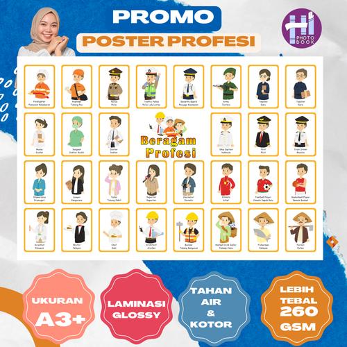 Jual Poster Edukasi Anak Belajar Mengenal Profesi Untuk Pendidikan ...