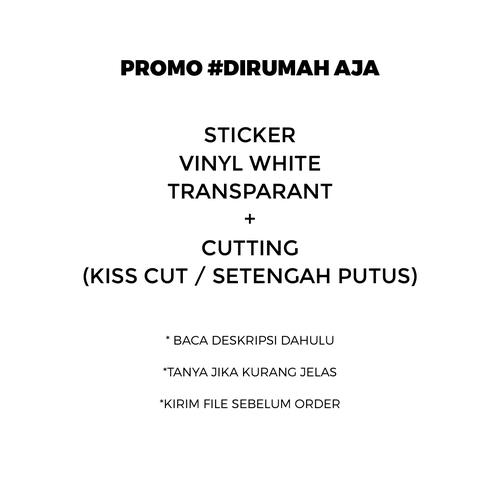 Jual Stiker Vinyl / Sticker Transparant/ Label Cutting ukuran kecil ...