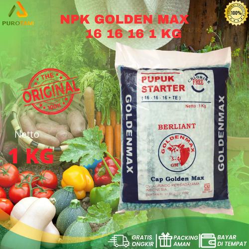 Jual Pupuk NPK STARTER 16-16-16 Goldenmax Plus TE Golden max Kepala ...