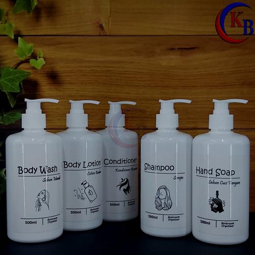 Jual BOTOL PUMP 500 ML REFILL ESTETIK / BOTOL PET 500ML WHITE SABUN ...