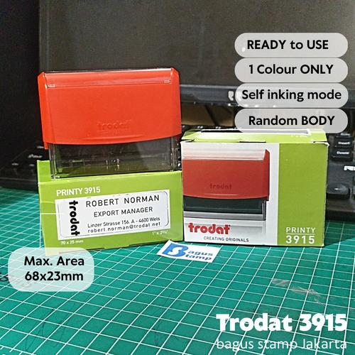 Jual Stempel Warna Otomatis Custom Design Nama Logo Trodat printy 3915 - Hitam - Jakarta Pusat ...
