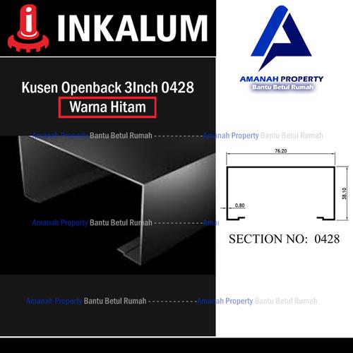 Jual Kusen Pintu Jendela Alumunium Profil Inkalum - 5564 Hitam - Kota ...