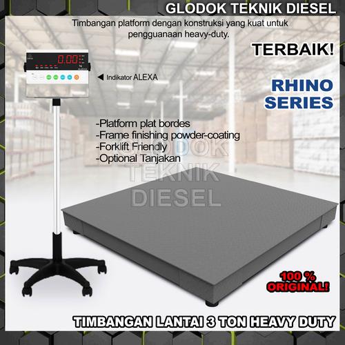 Jual Timbangan Lantai 3 Ton 3000 Kg 2 x 1,5 m Rhino Alexa Heavy Duty ...