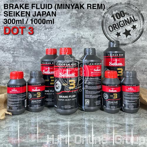 Promo BRAKE FLUID - MINYAK CAIRAN OLI REM SEIKEN JAPAN DOT 3 ORIGINAL - 300ml-CLEAR - Jakarta ...