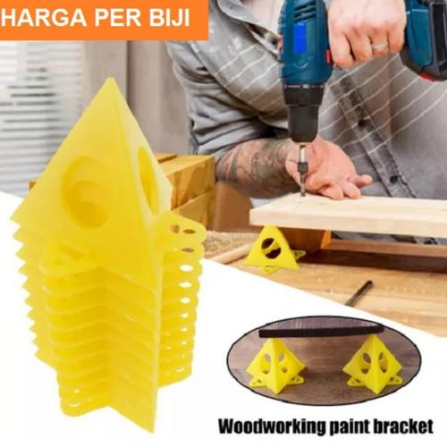 Jual alat bantu penyangga cat kayu pyramids Triangle pads paint wood ...