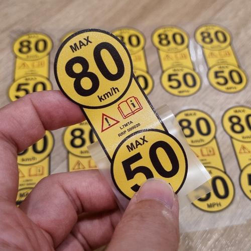 Jual Stiker velg serep cadangan max speed 80 kmh - Kab. Tangerang ...