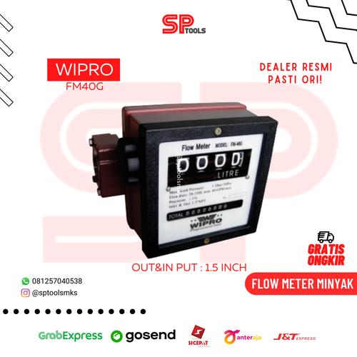 Jual FLOWMETER FLOW METER / METERAN MINYAK 4 DIGIT 1,5" 1 1/2" WIPRO ...