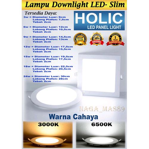 Jual Lampu Downlight LED 3w/6w/9w/12w/15w/18w/24watt - HOLIC-MBD NS ...