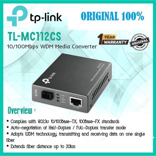 Jual TPLINK TL- MC112CS 10/100Mbps WDM Media Converter - Jakarta Barat ...