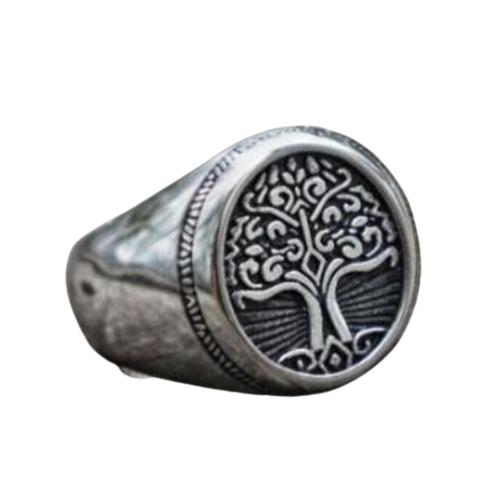 Promo Cincin Pria Bulat Titanium Pohon Nordic Viking Signature Men Ring ...