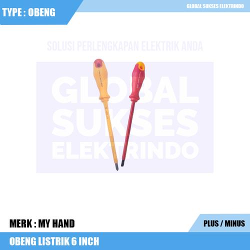 Jual Obeng Listrik 6 Inch Plus Minus + - My Hand / Obeng Listrik 6Inch ...