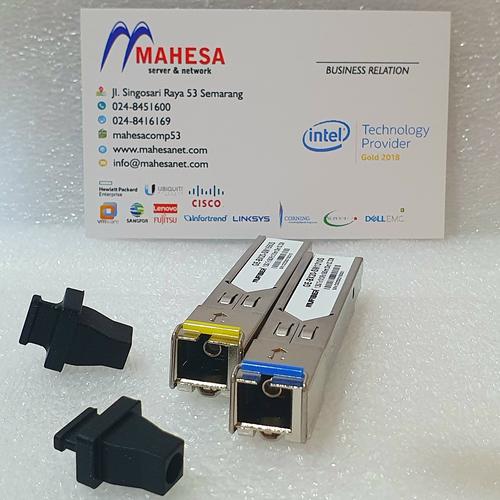 Promo 1 PAIR SFP SINGLEMODE 1GBPS SM 20KM SC Simplex BiDi FIBER OPTIC ...