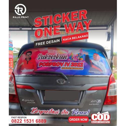 Jual custom sticker kaca mobil belakang / sticker one way - Kab. Mamuju ...