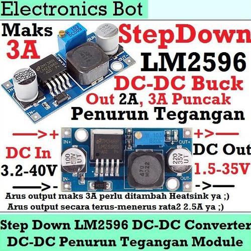 Jual [EBS] Step Down Module LM2596 3A Adjustable DC Buck Converter Penurun - Kota Yogyakarta ...