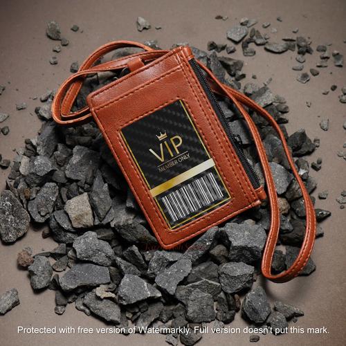 Jual ID Card Kulit Meluwe Name Tag Kulit Souvenir Kantor ID Card Holder ...