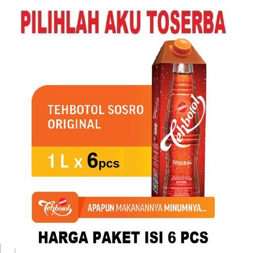 Jual Teh Botol Sosro Kotak Original 1 LITER - ( HARGA 6 pcs ) - Jakarta ...