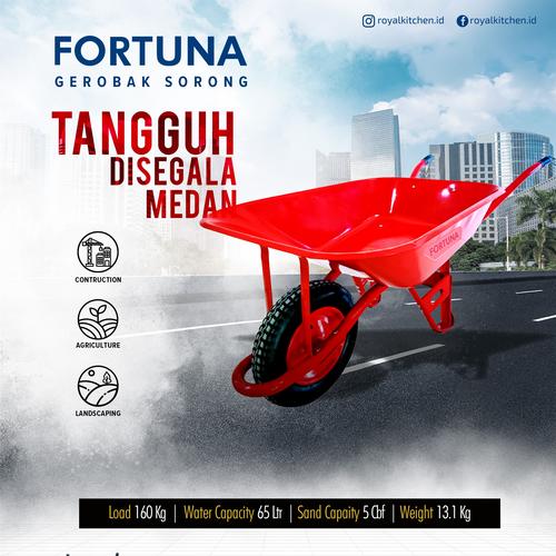 Jual Gerobak Sorong Dorong Pasir Cor Trolley Merk Fortuna Original ...