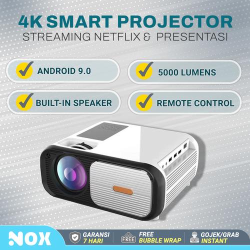 Jual 4K Smart Android Mini LED Portable Projector 5000 Lumens 1080p ...