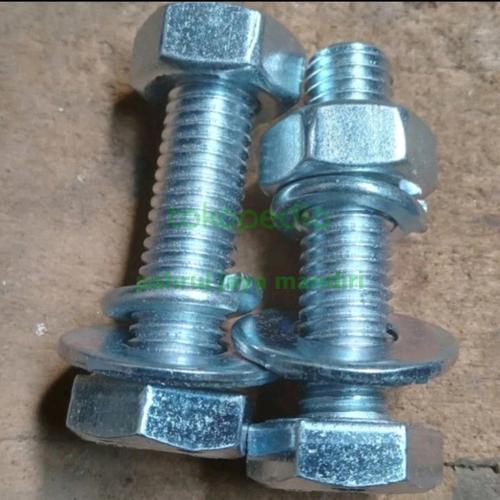 Jual Baut Mur Baja 8.8 full drat M16 x 50mm Galvanis Putih - Jakarta ...