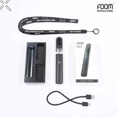 Jual Foom X Pod Kit Device 580Mah Absolute Black Free Lanyard Authentic ...