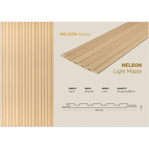 Jual WPC Wall Panel Dinding kayu Kisi Kisi Gaia Nelson Series - LIGHT ...