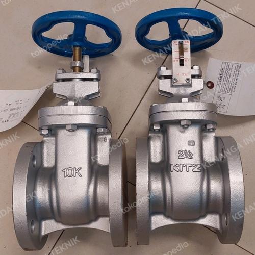 Jual Gate Valve Kitz 2-1/2" inch Flange JIS 10K Cast iron Original Kitz ...