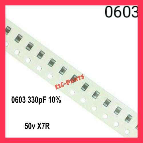 Jual 0603 Capacitor SMD 330pF 10% 50V X7R 0603 Ceramic Kapasitor Pad ...