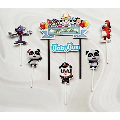 Jual topper cake hiasan kue ulang tahun tema Baby Bus Babybus - Kota ...