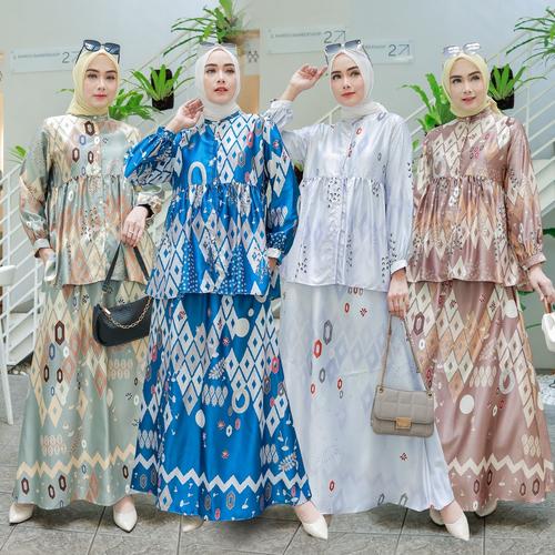 Promo Setelan Rok Wanita Terbaru One Set Lebaran Silk Premium Fashion ...