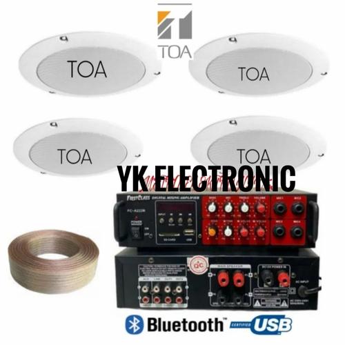 Jual paket speaker ceiling toa 4 unit speaker plafon toa ceiling ...