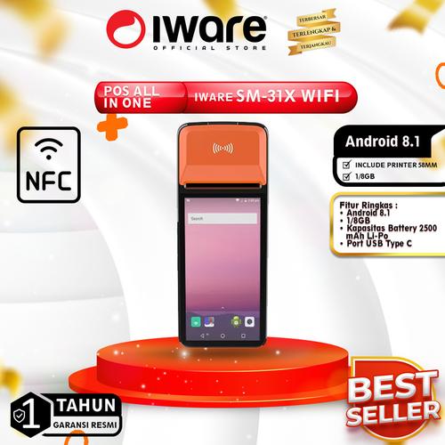 Promo ANDROID ALL IN ONE POS THERMAL TOUCHSCREEN IWARE SM-31X 58MM WIFI ...