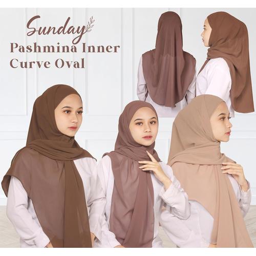 Promo Pashmina Inner Oval Premium / Pashmina Oval Inner Premium - KHAKI ...
