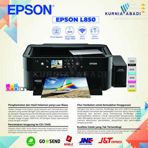 Jual Epson Ink Tank System Printer L850 Photo All-in-One Ink Tank ...