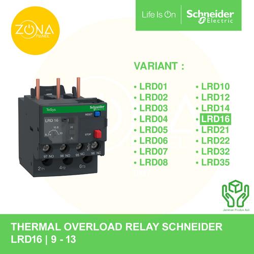 Jual THERMAL OVERLOAD RELAY SCHNEIDER LRD16 LRD 16 9-13A NEW ORIGINAL ...