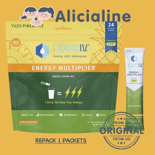 Jual Liquid IV Hydration Multiplier Electrolyte Mix Repack 1 Yuzu ...