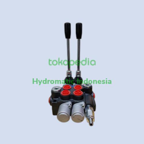 Jual P40/2P HAND CONTROL VALVE/HAND VALVE HIDROLIK 40LPM 2 HANDLE ...