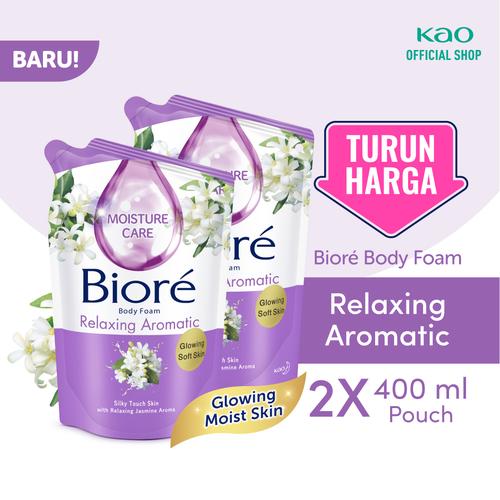 Jual Biore Relaxing Aromatic 400ml Pouch Refill Twinpack - Sabun Mandi ...