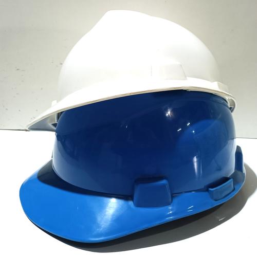 Jual Helm Proyek MSA Lokal - Topi Proyek V-Gard Safety Helmet Biru ...