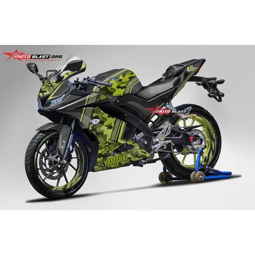 Jual Decal Stiker YAMAHA R15 V3 LIVERY BLACK ARMY GREEN FULL BODY ...