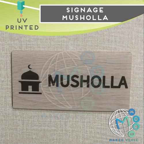 Jual Signage Akrilik Musholla UV Print Sign Board Acrylic Gamma - Kota ...